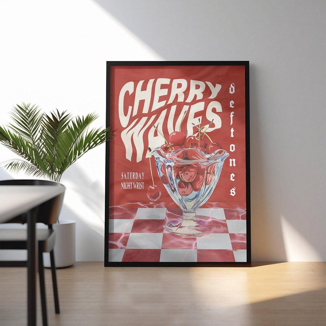 Deftones Cherry Waves Poster: 90s Metal Music Wall Art - Etsy