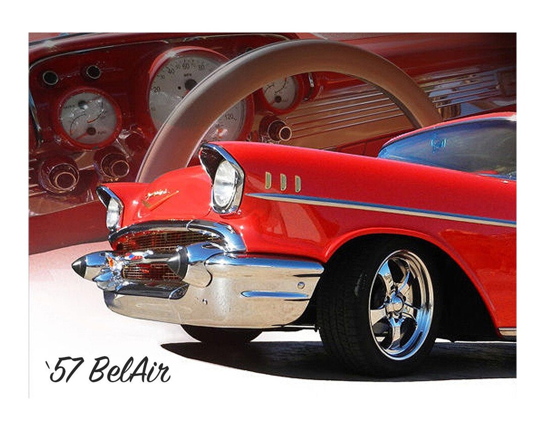 Print Iconic '57 Chevy Car Art Print - Etsy
