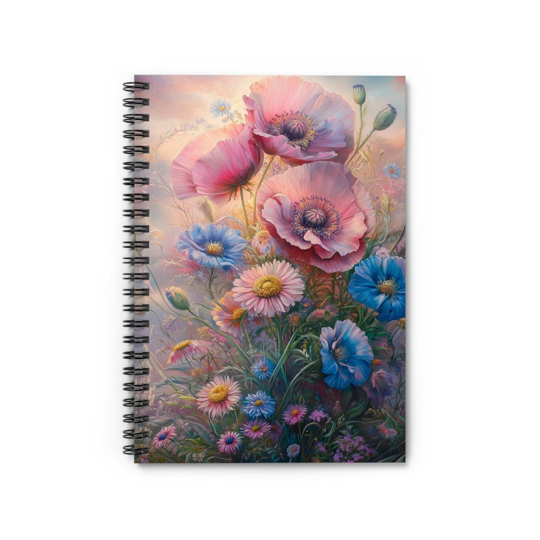 Wildflowers in Spring Diary, Floral Botanical Journal, Colorful Nature ...