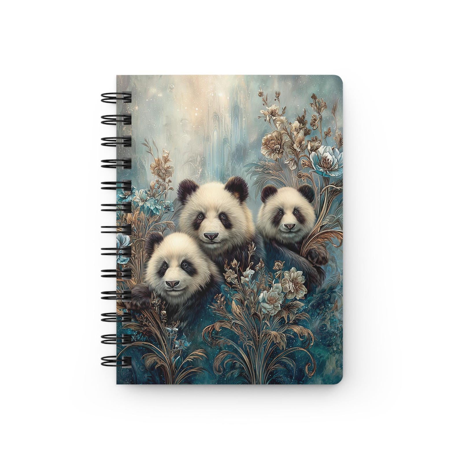 All My Pandas, 4 Pics in One Notebook, Journal, Diary, Spiral Bound ...