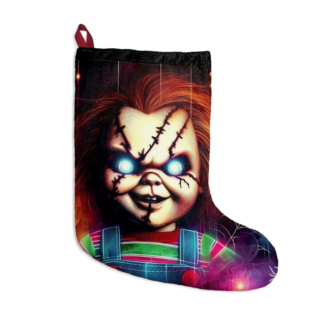 Chucky Doll Horror Christmas Stocking | Creepy Movie Character Holiday ...