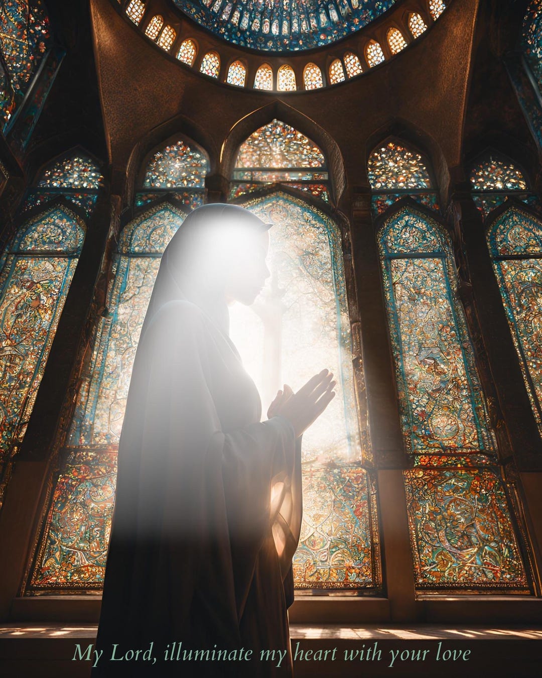 Design Print - Spiritual Woman Praying // Wall Art // Canvas // Poster ...