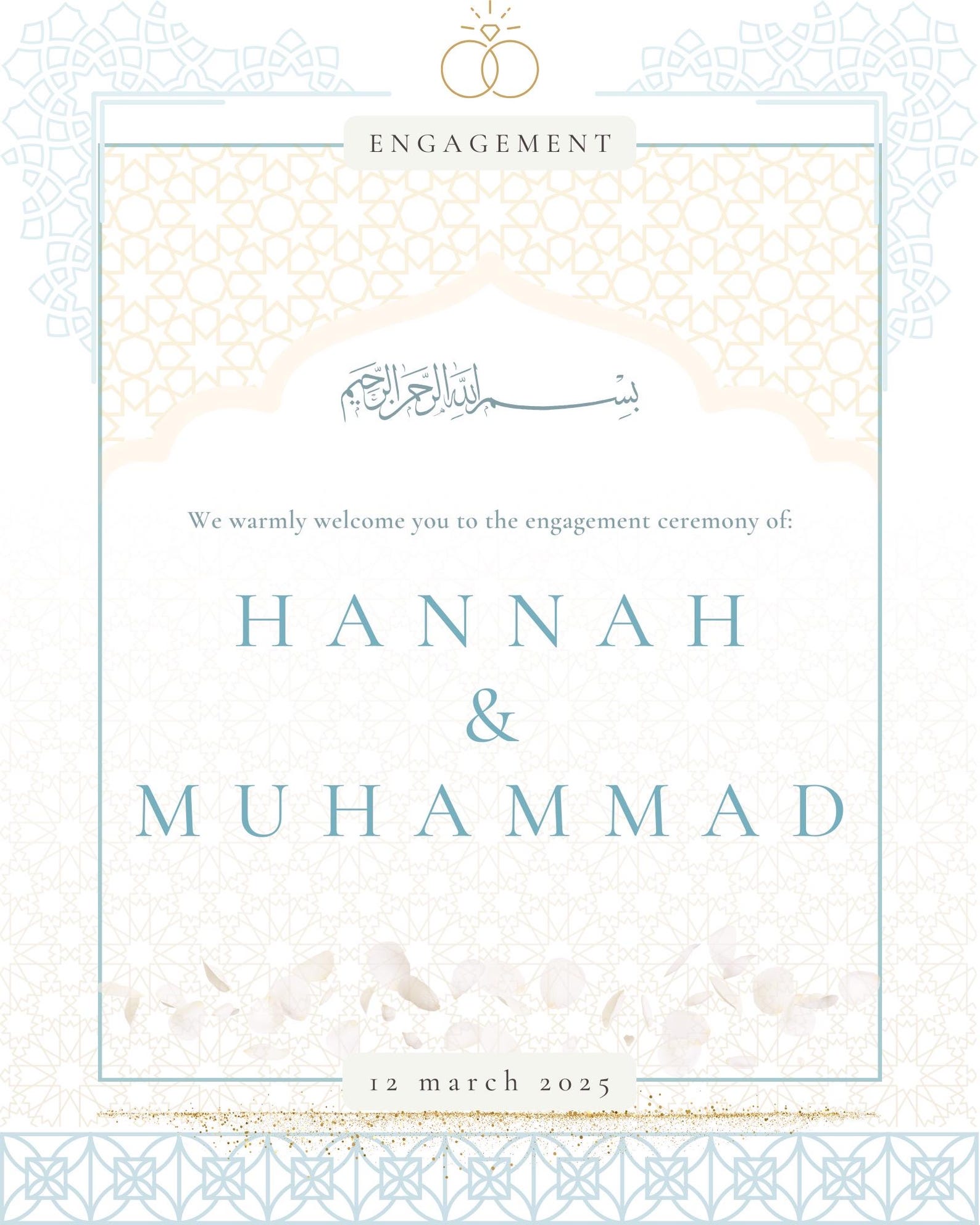 Printable / Editable Wedding Nikah Event Banner - Etsy