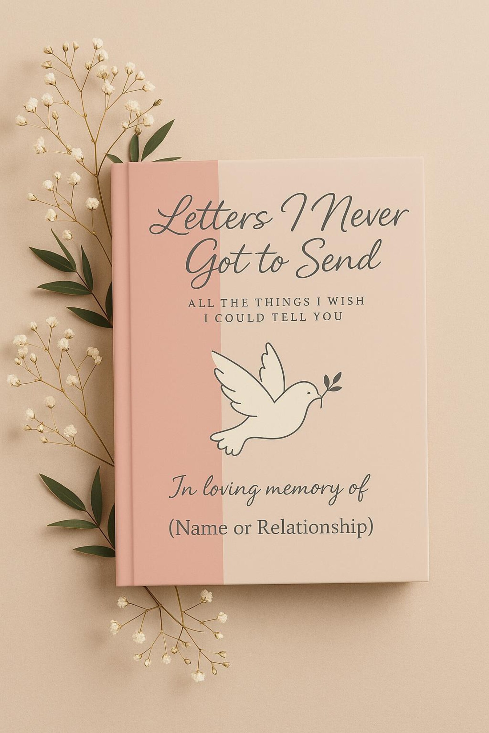 Personalized Memorial Journal, Custom Grief Notebook, in Loving Memory ...