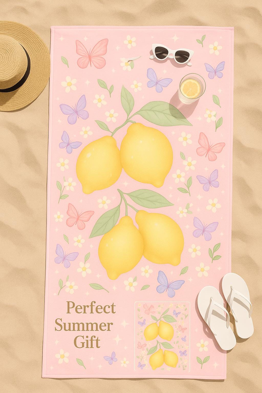 Lemon Summer Beach Towels, Summer Bachelorette Towel, Beach Towels for ...