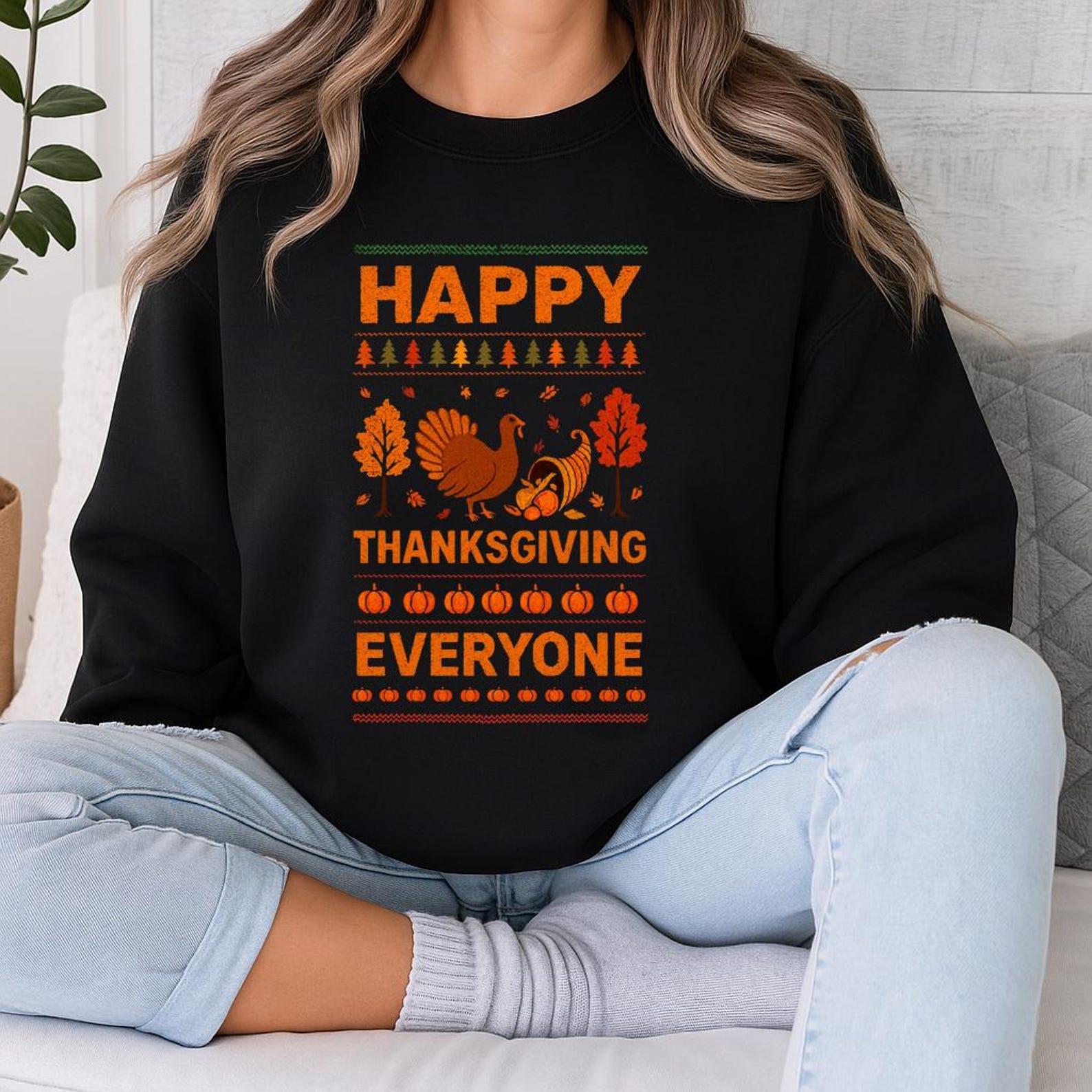 Turkey Thanksgiving Sweatshirt, Fall Holiday Crewneck, Cozy Season ...