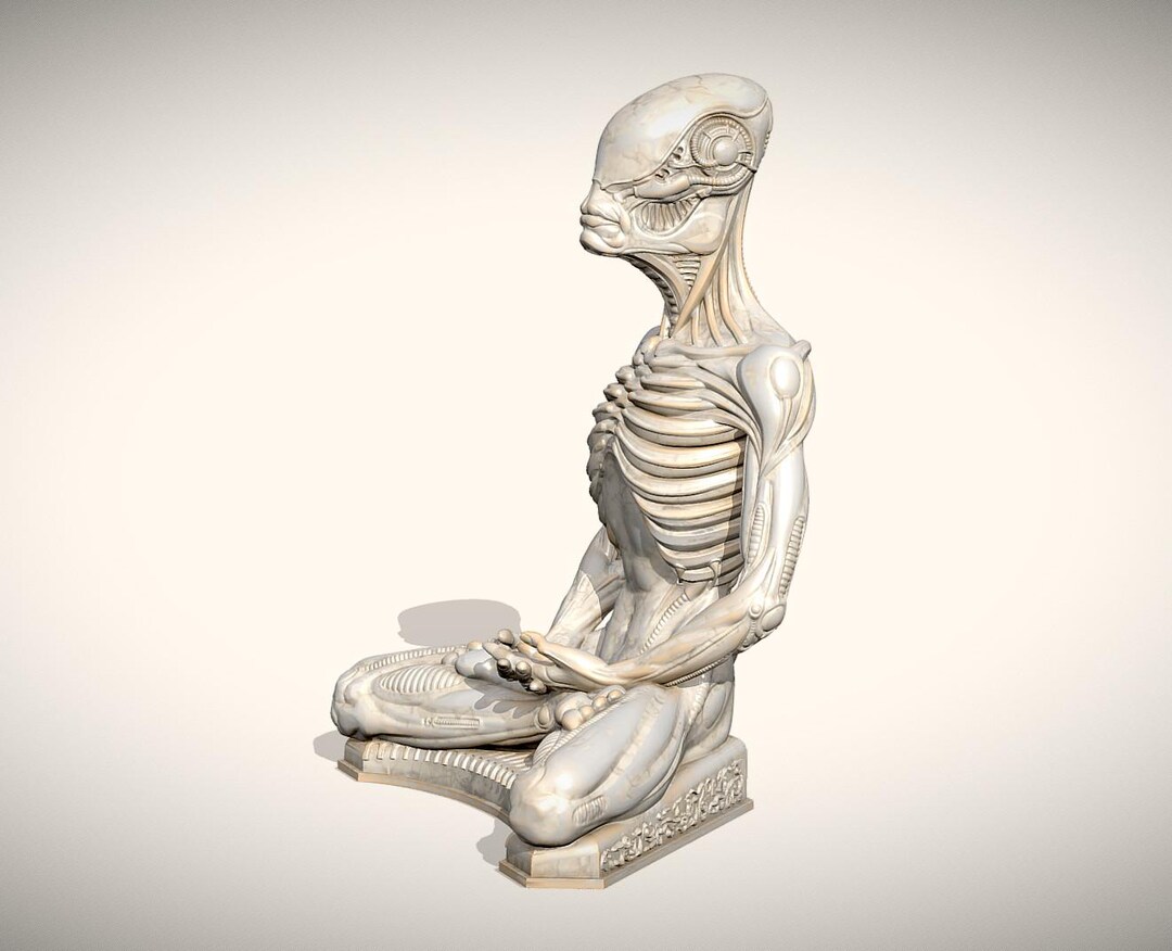 Alien Meditation - STL File 3D - Etsy