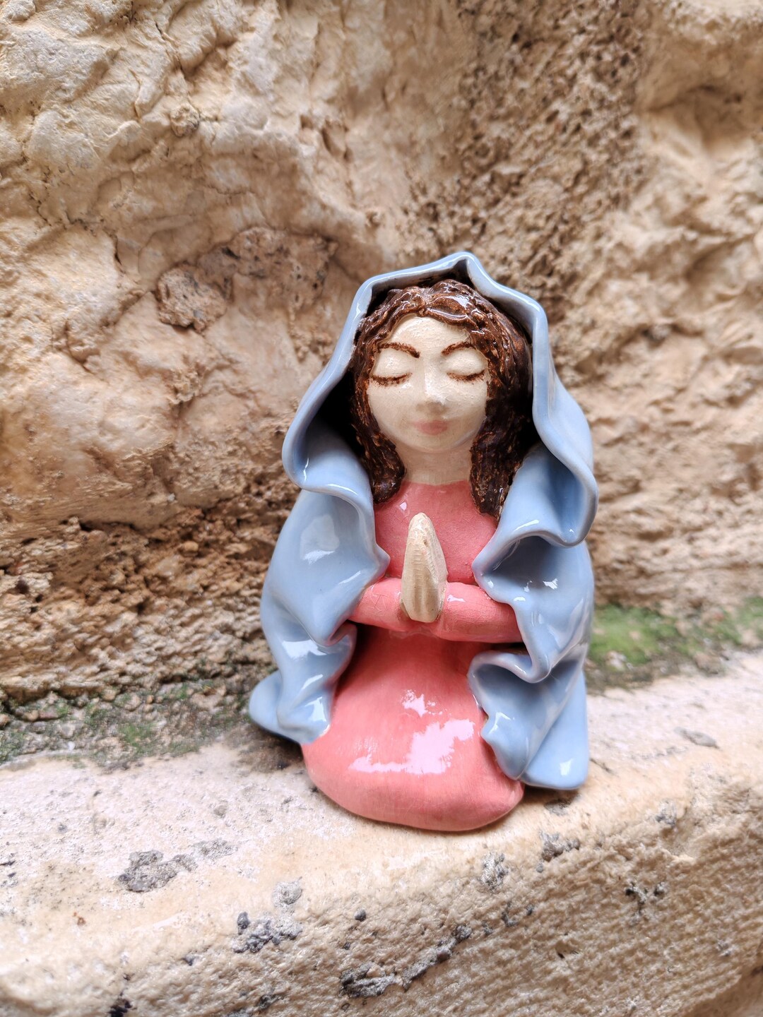 Virgin Mary Figurine Ceramics - Hand-sculpted Virgin Mary - Hanmade ...