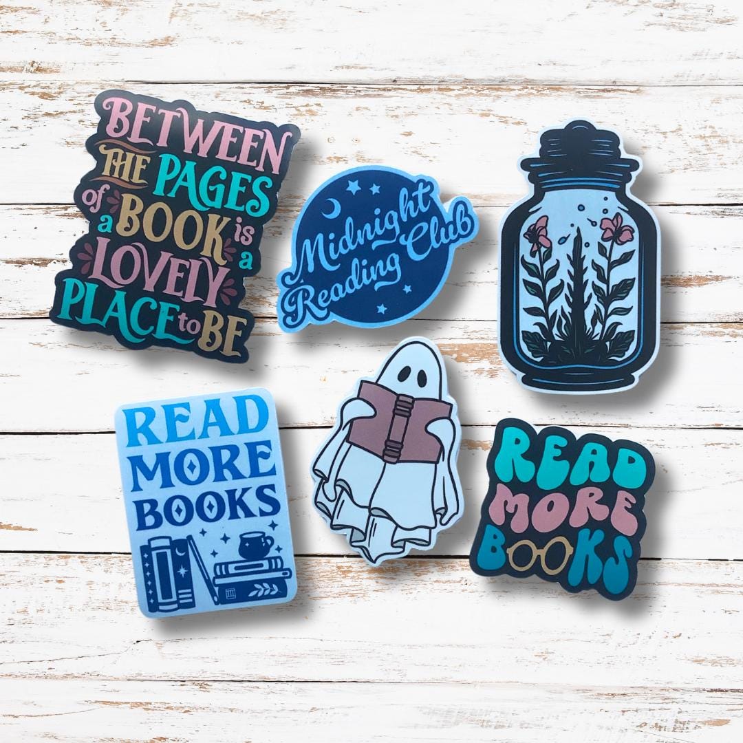 Book Waterproof Vinyl Sticker Bundle - Etsy