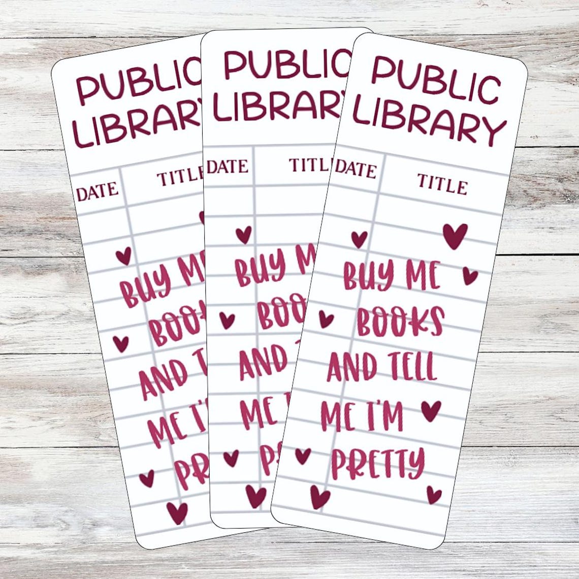 Public Library Bookmark - Etsy