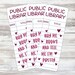 Public Library Bookmark - Etsy
