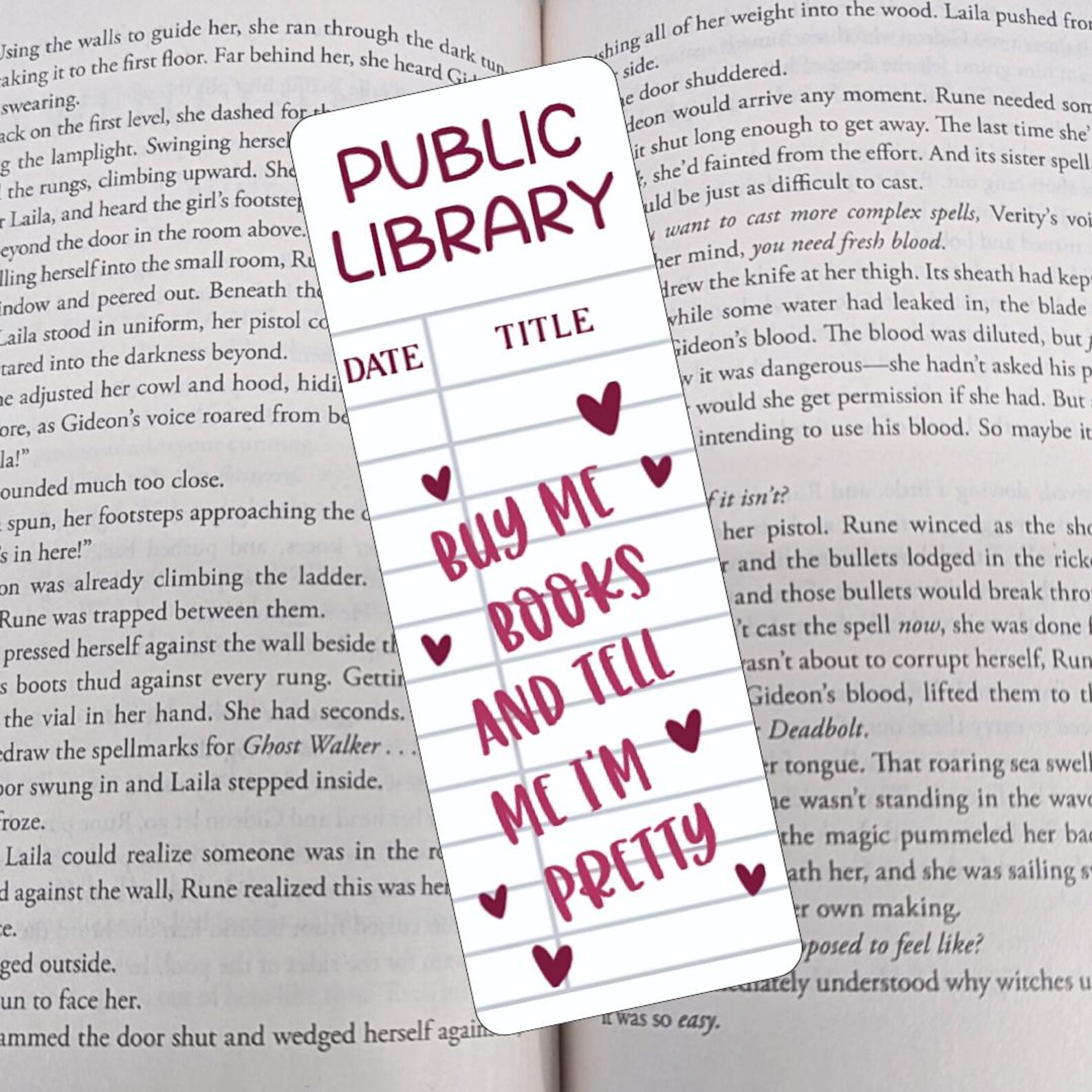 Public Library Bookmark - Etsy