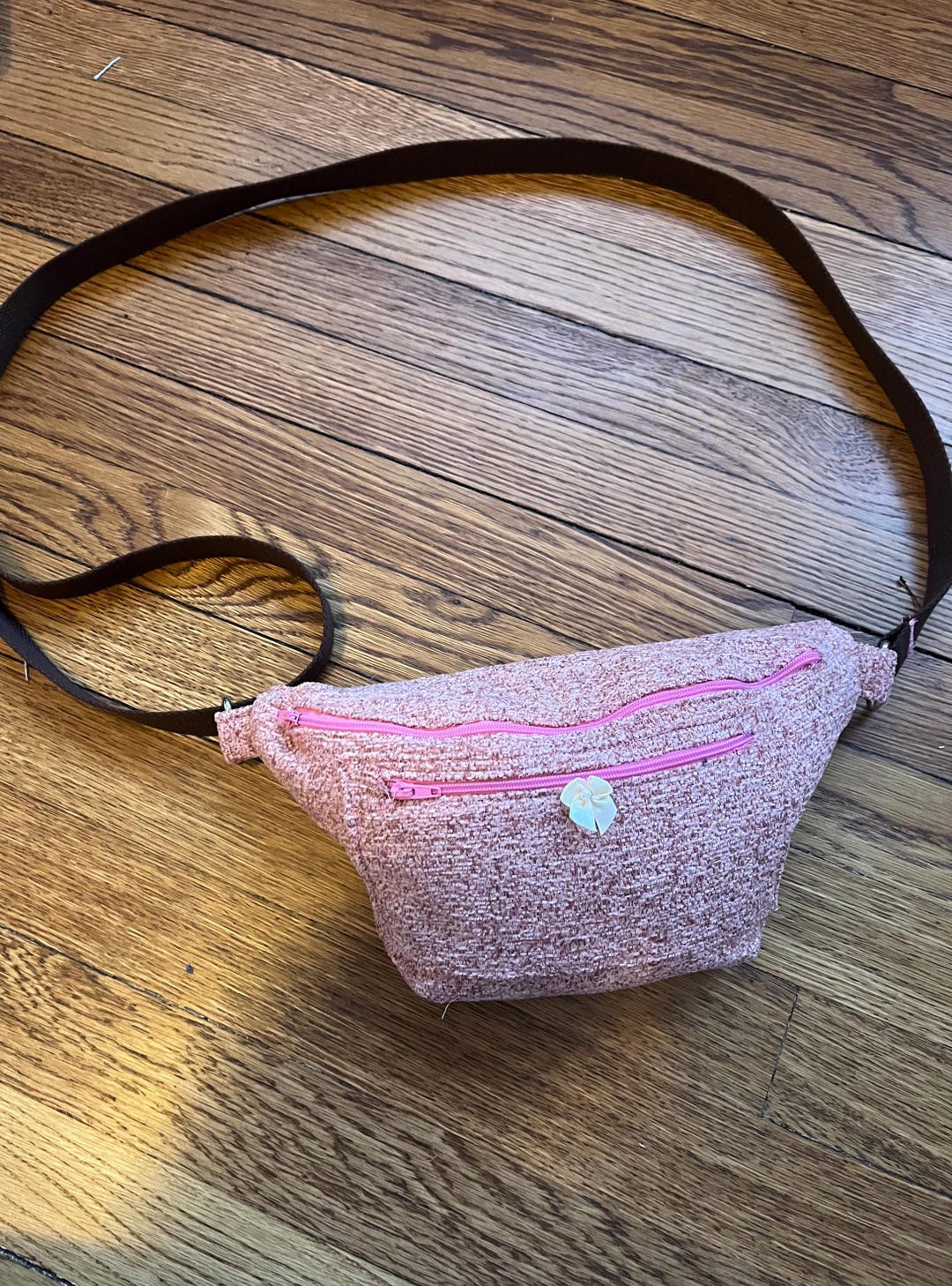 Pink Tweed Fanny Pack With Bow - Etsy