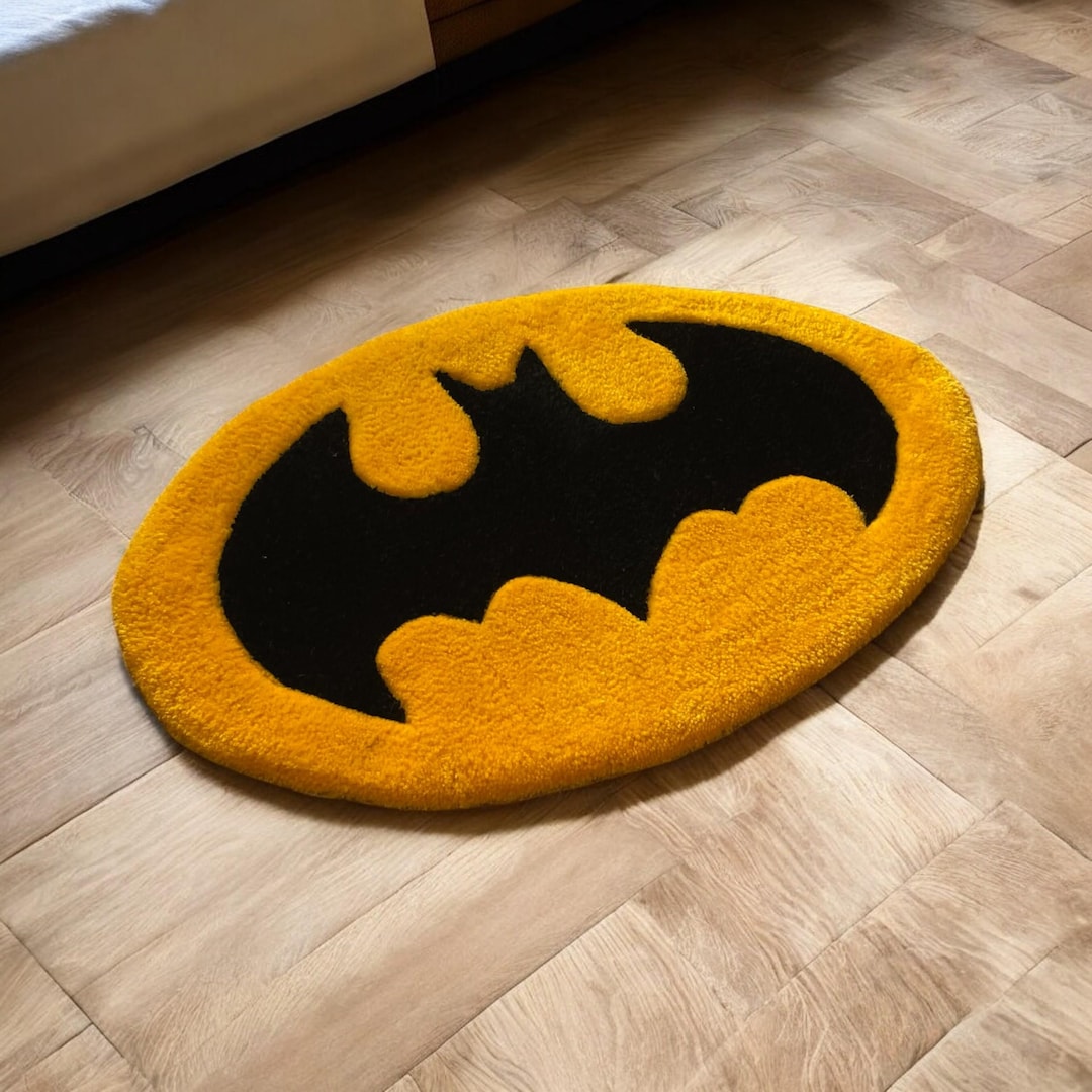 Batman Rug for Kids – Superhero Round Carpet for Boys Room – DC Comics ...