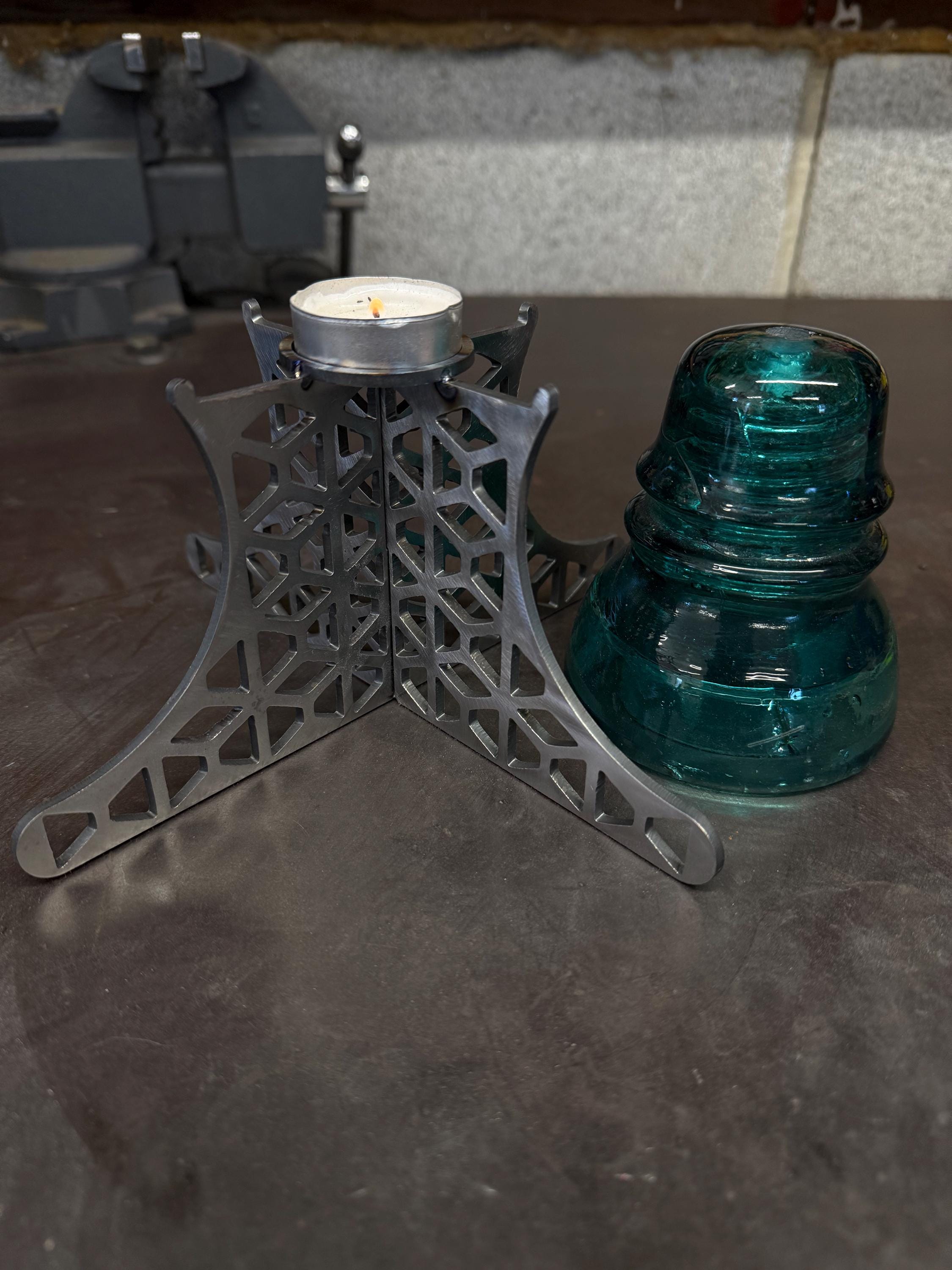 Industrial Style Glass Insulator Stand for Rustic Dining Table Light ...