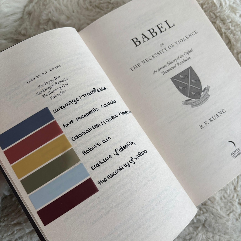 Babel Annotated Book | R.F. Kuang | Bookish Gift | Booktok | Fantasy Books| Babel | Yellowface ...