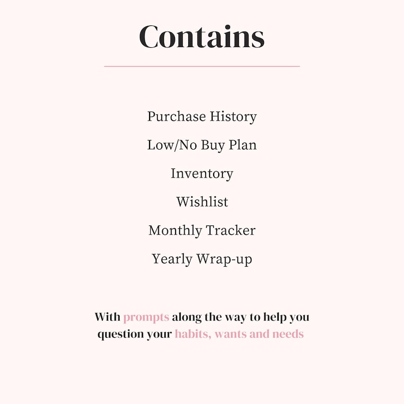 No Buy Year Financial Planner 2026 | undated | printable Instant ...