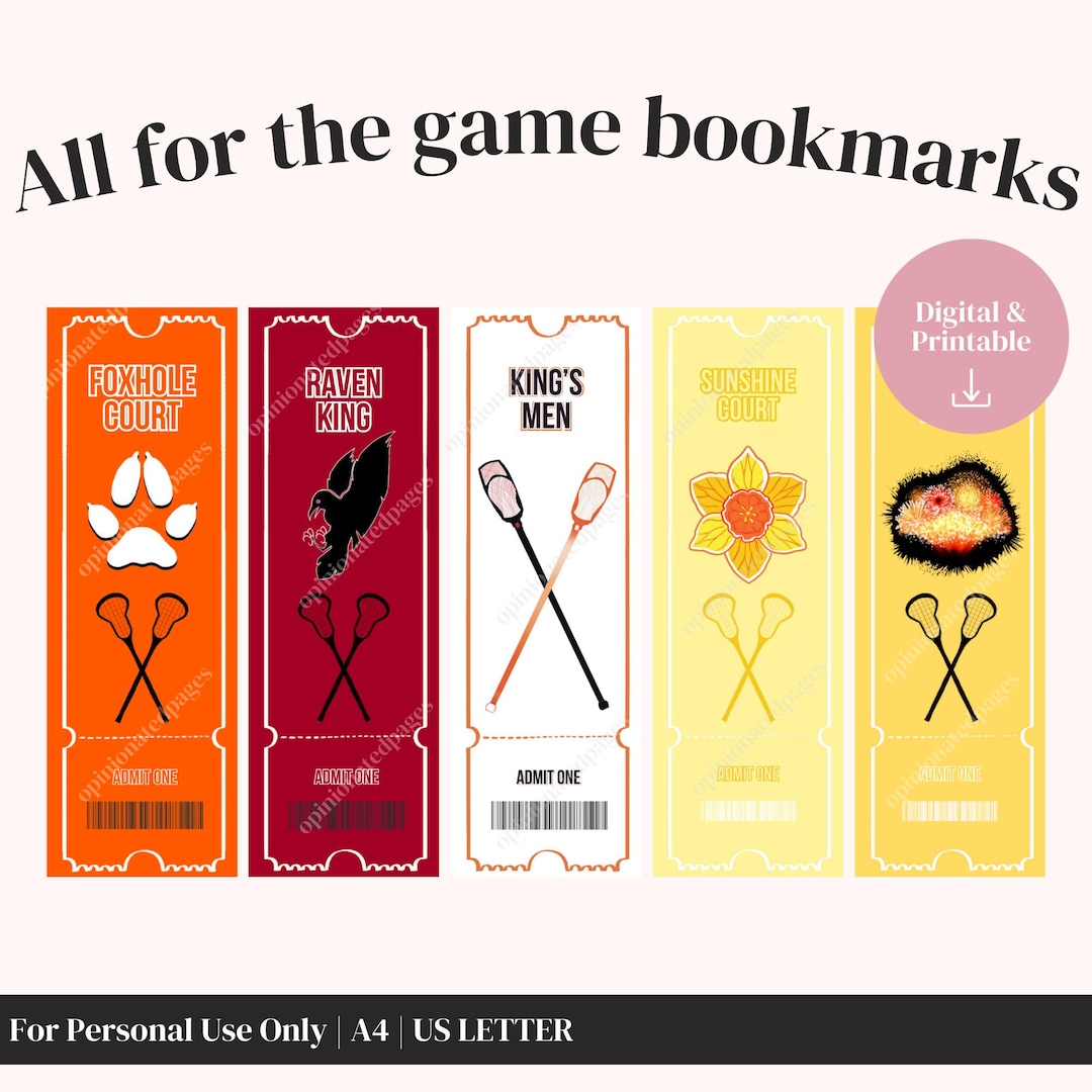 The Foxhole Court Printable Bookmarks | Golden Raven | andrew Minyard ...