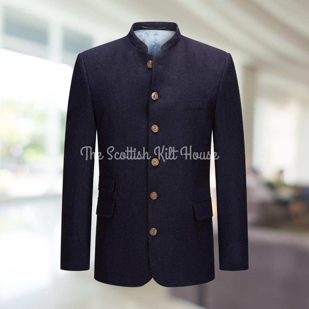 Men's Red Bavarian Trachten Janker: Oktoberfest Wool Jacket With Stag ...