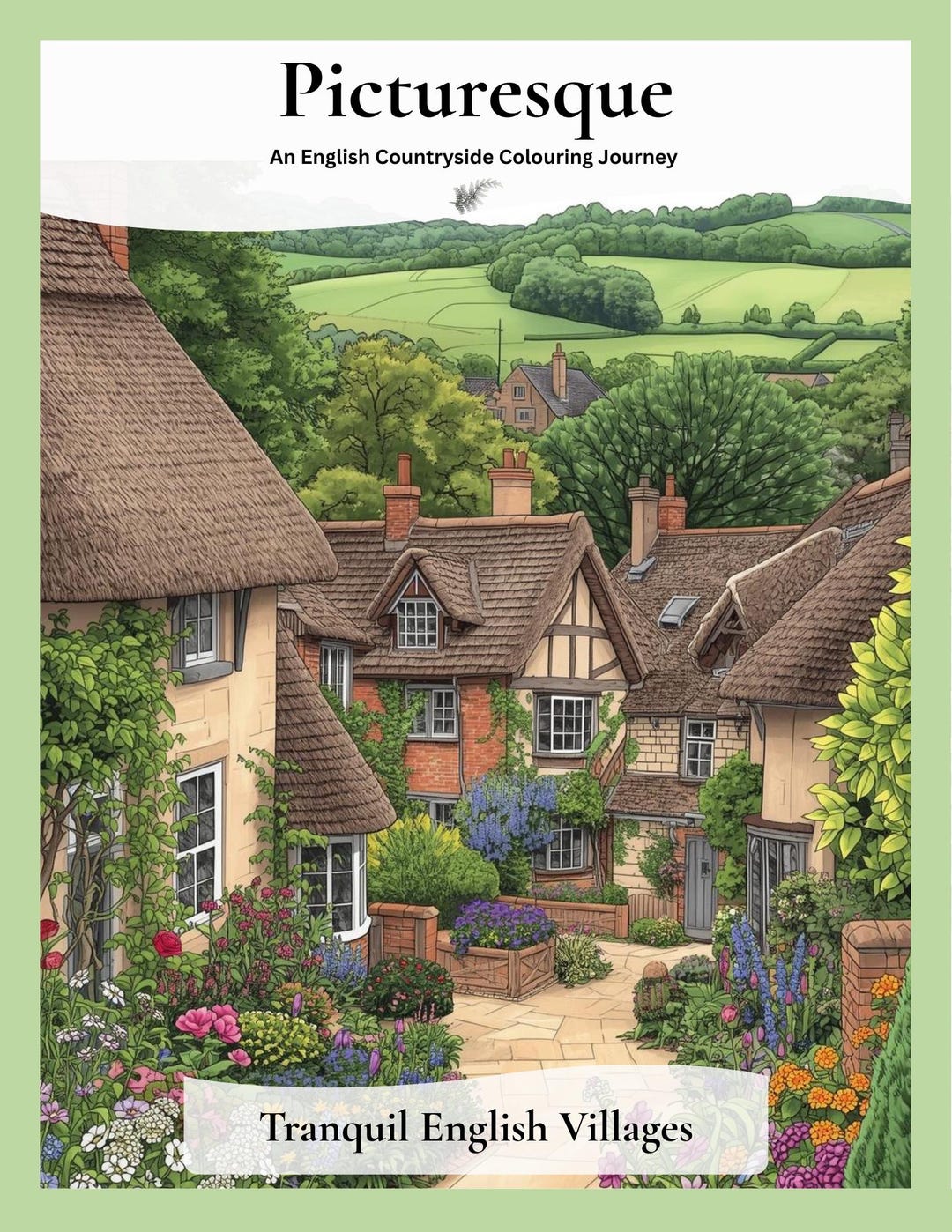 Tranquil English Villages – Countryside & Cottage Colouring Pages ...