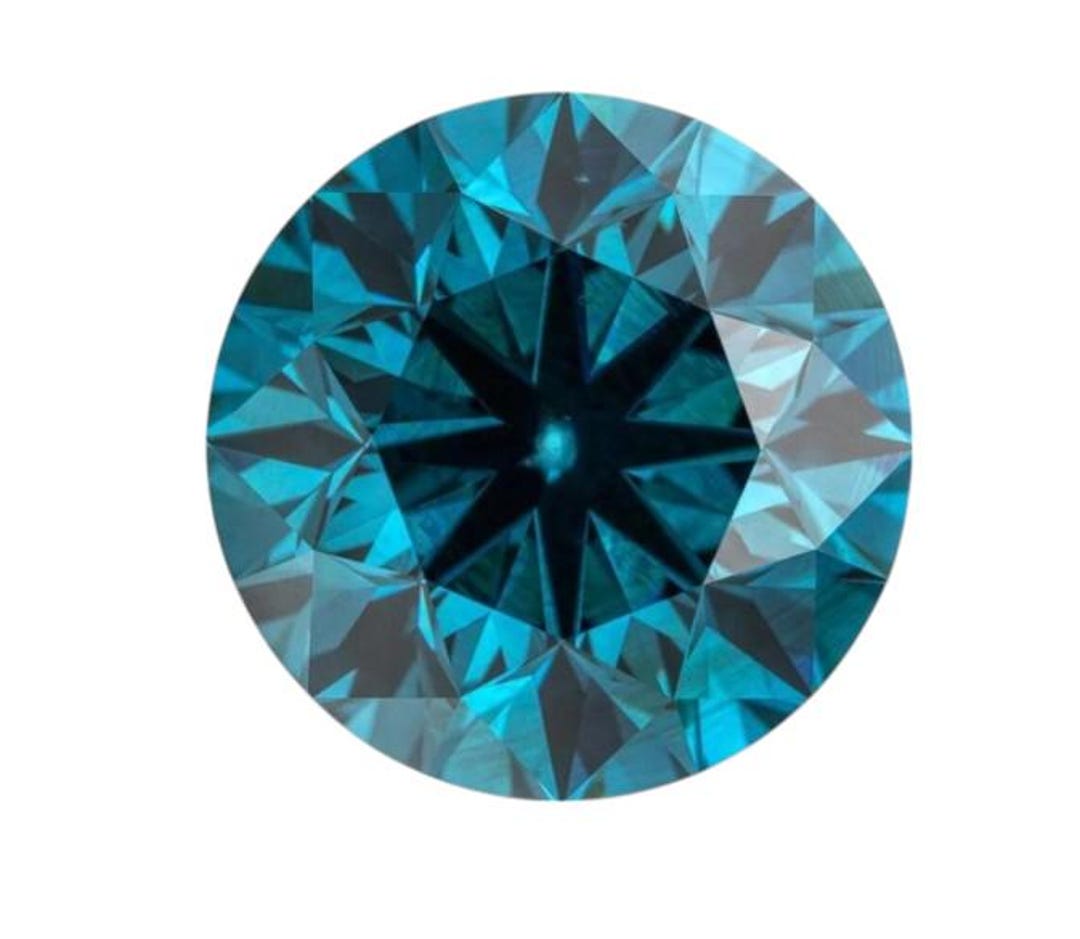 Natural Loose REAL Blue Diamond Round Shape Natural Loose Gemstones ...