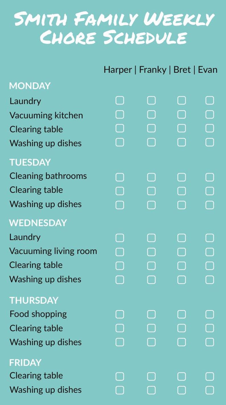 Simple Chore Checklist - Etsy