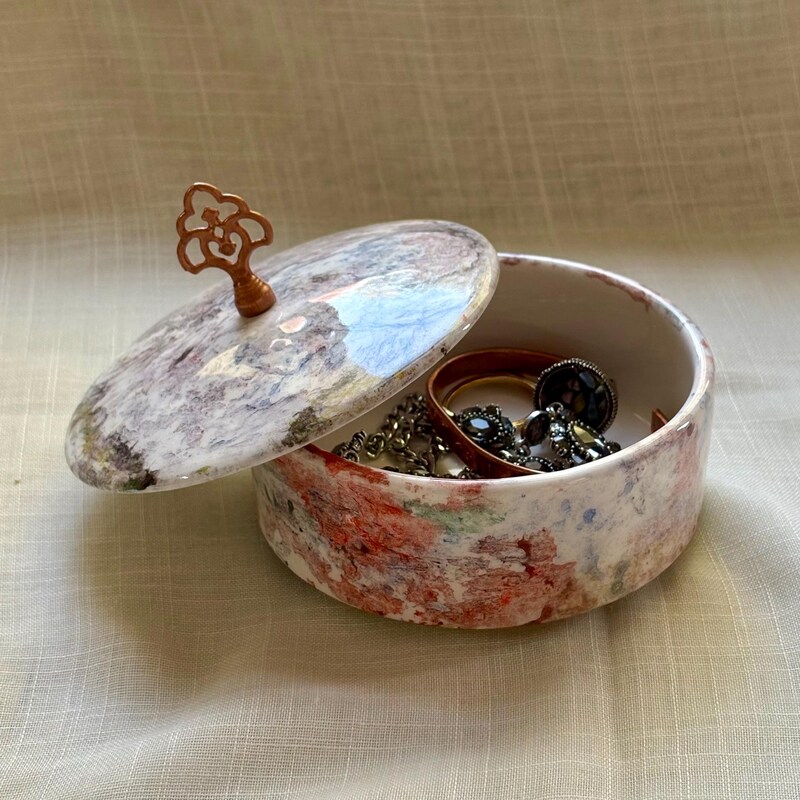 Pottery Trinket Box - Etsy