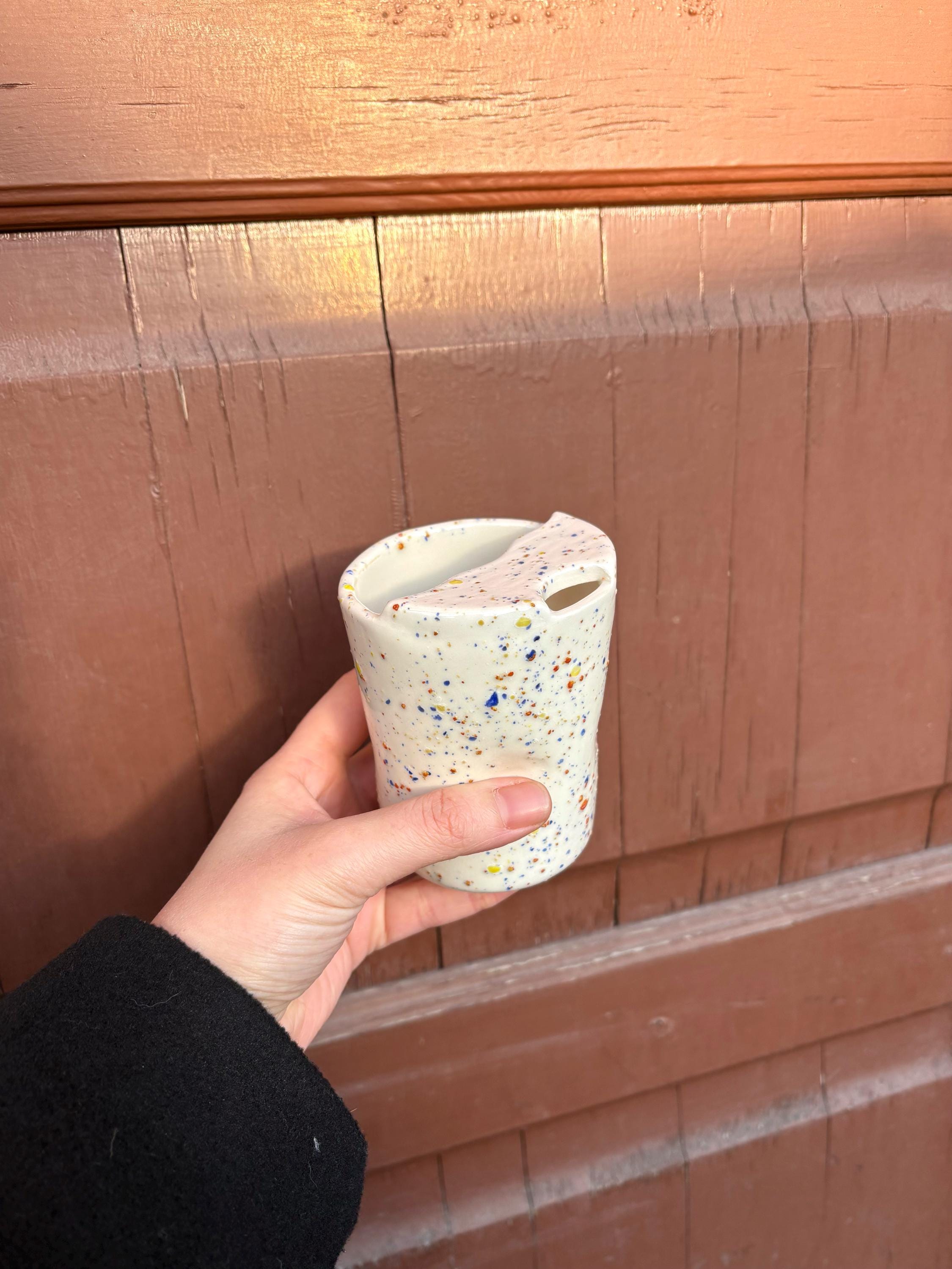 Handmade Colorful Ceramic Thumb Mug, Ceramic Travel Mugs, Take Away ...