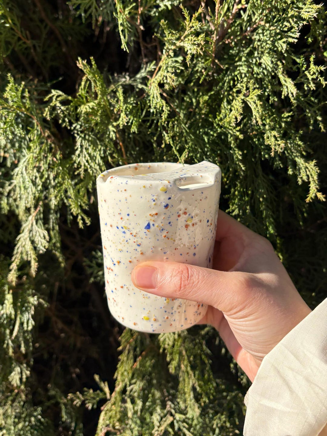 Handmade Colorful Ceramic Thumb Mug, Ceramic Travel Mugs, Take Away ...