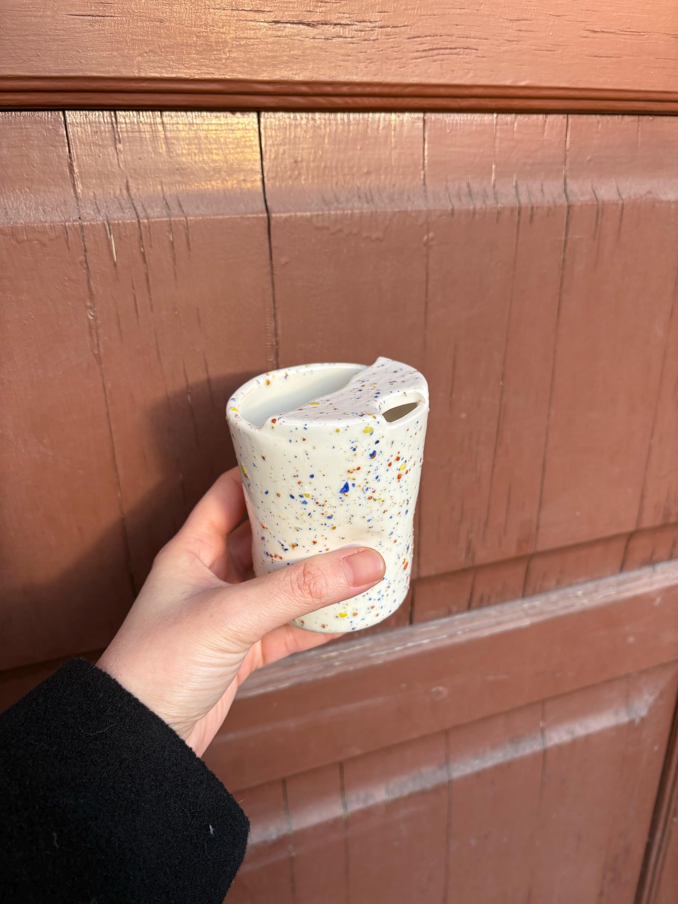 Handmade Colorful Ceramic Thumb Mug, Ceramic Travel Mugs, Take Away ...