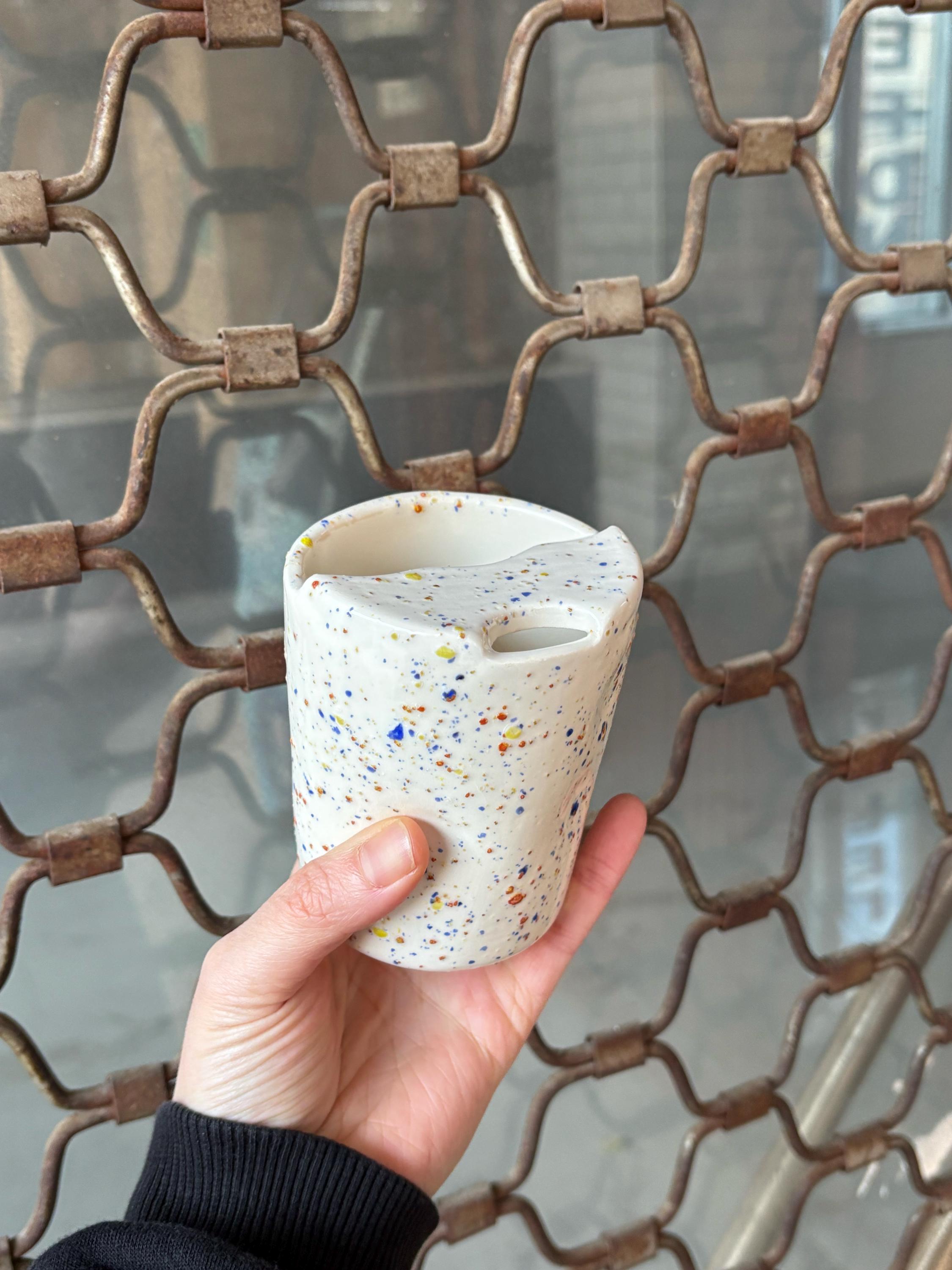 Handmade Colorful Ceramic Thumb Mug, Ceramic Travel Mugs, Take Away ...