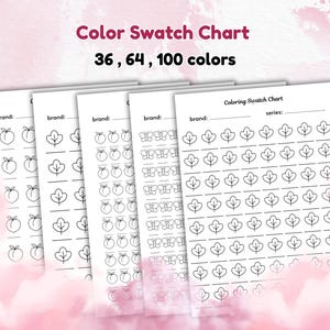 Color Palette Swatch Chart - Printable PDF Instant Download - Etsy