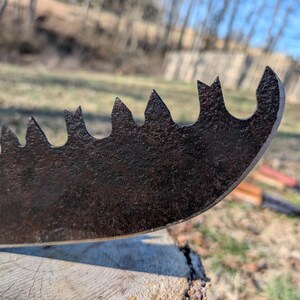 Custom Handmade Crosscut Machete Cedar Handle #1 Brass Pins Upcycled ...