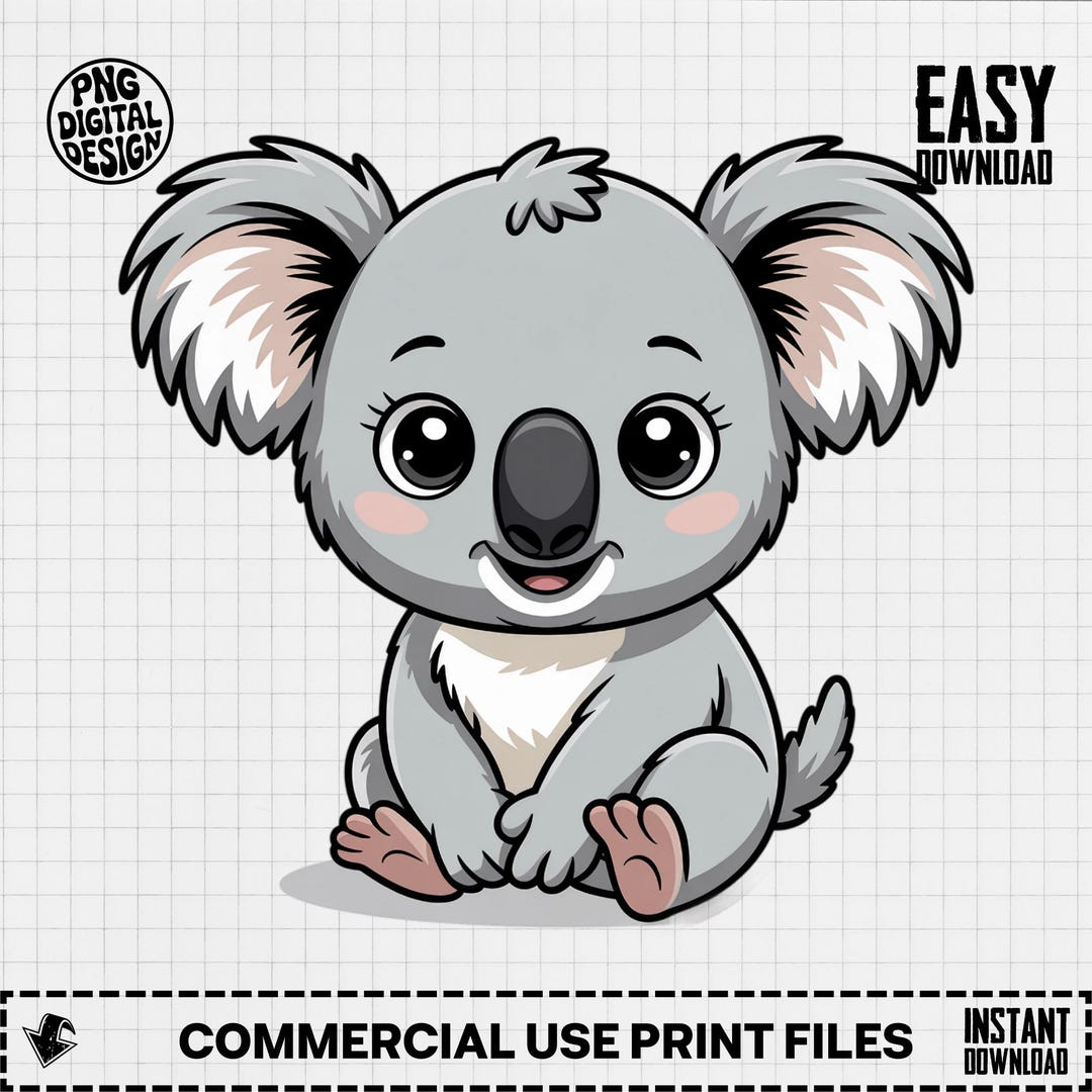Baby Koala Clipart, Cute Baby Animal Clipart, Baby Nursery Clipart ...