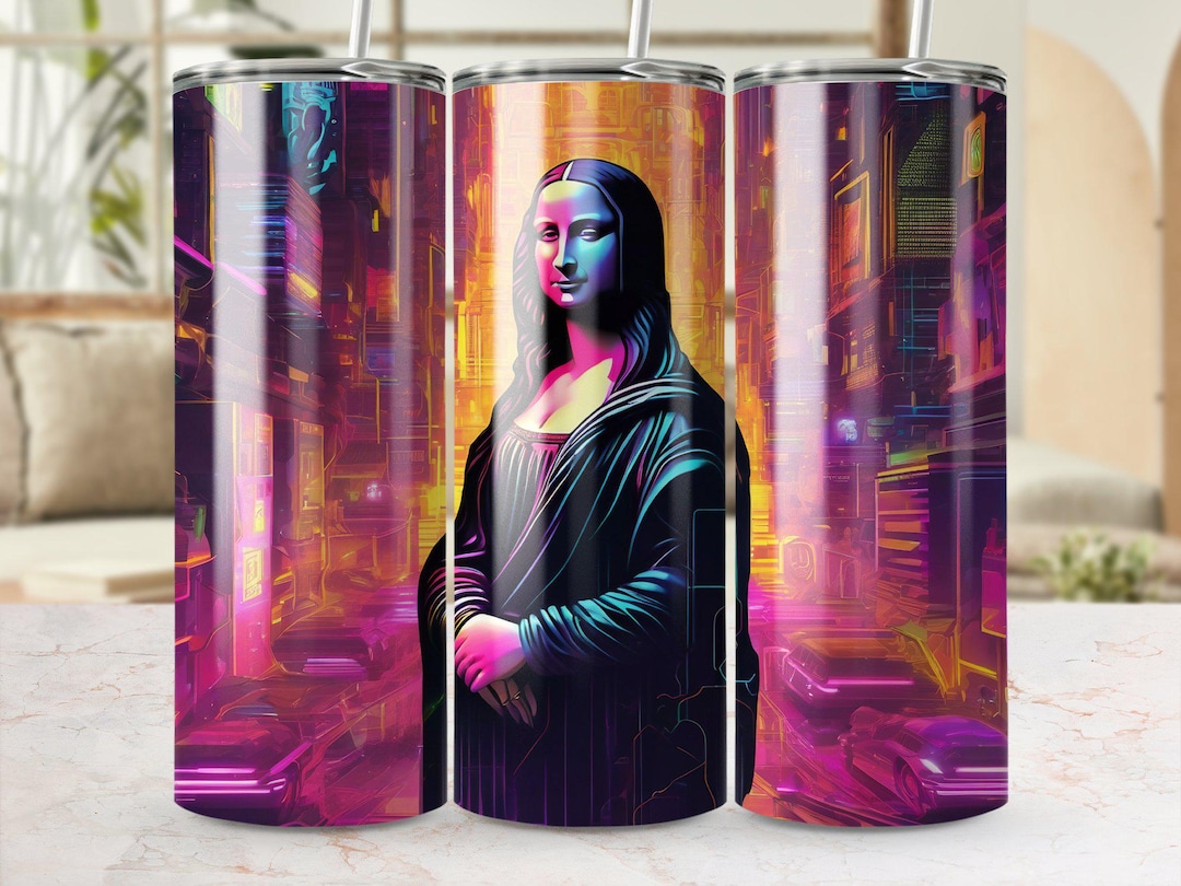 Cyberpunk Mona Lisa 20 Oz Tumbler Sublimation Design (digital Download ...