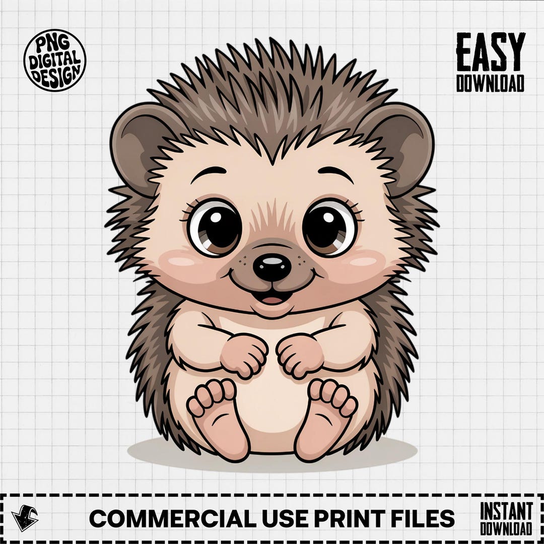 Baby Hedgehog Clipart, Cute Baby Animal Clipart, Baby Nursery Clipart ...