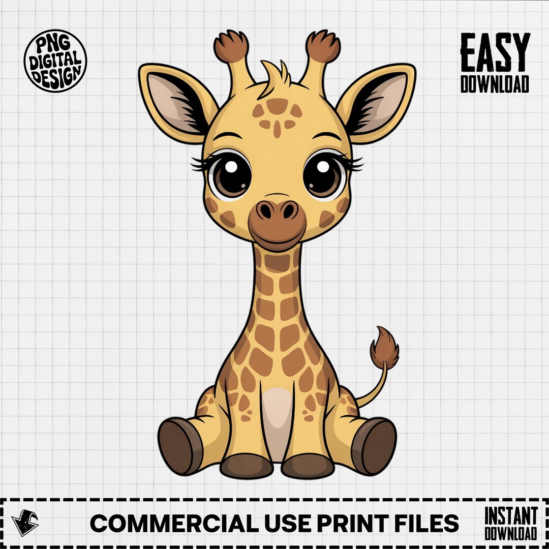 Baby Giraffe Clipart, Cute Baby Animal Clipart, Baby Nursery Clipart ...