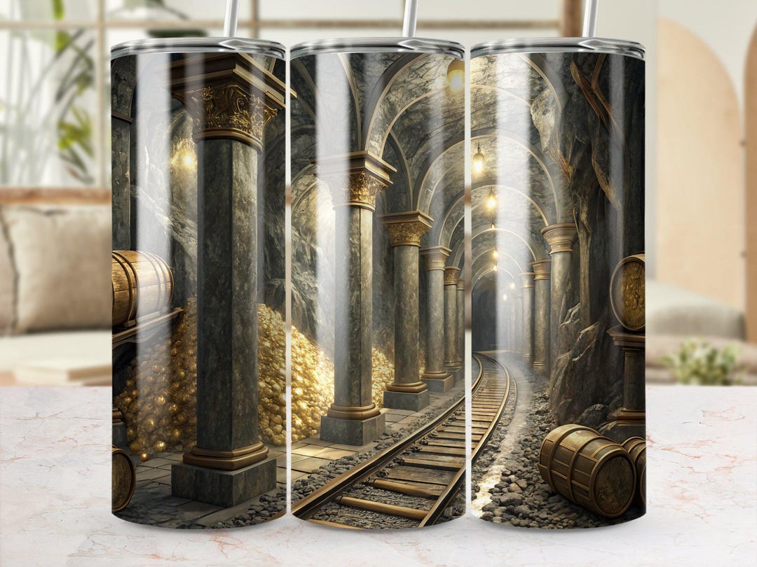 Gold Mine Tunnel Tumbler Wrap: 20 Oz PNG Sublimation (digital Download ...