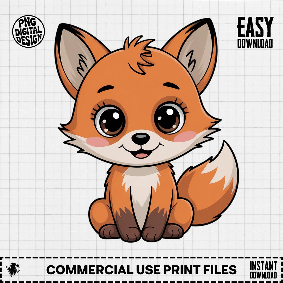 Baby Fox Clipart, Cute Baby Animal Clipart, Baby Nursery Clipart ...