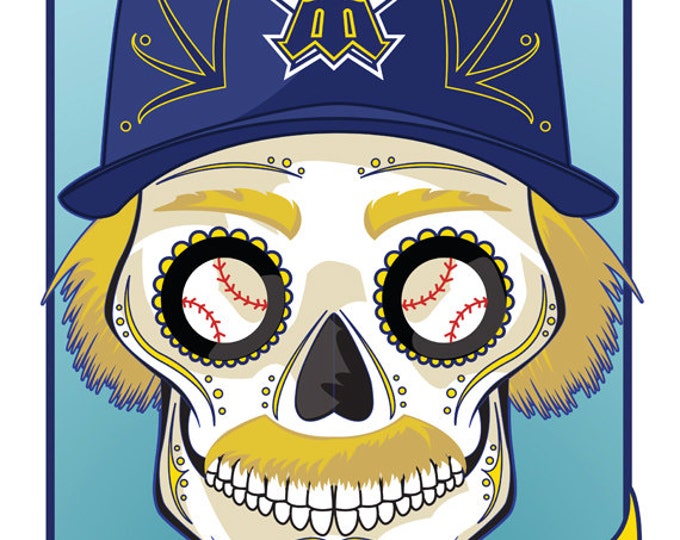 Houston Astros Sugar Skull 11x14 print | Etsy