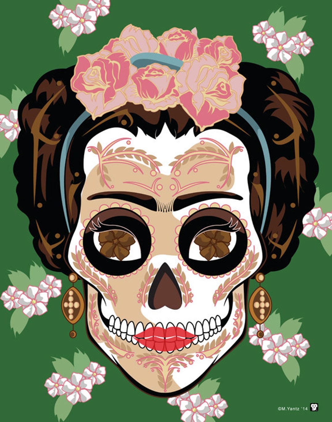 Frida Kahlo Sugar Skull Print 11x14 Print - Etsy