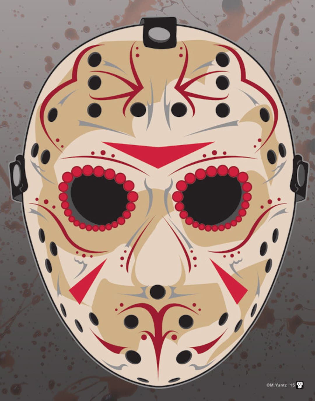Jason Sugar Skull Mask 11x14 Print - Etsy