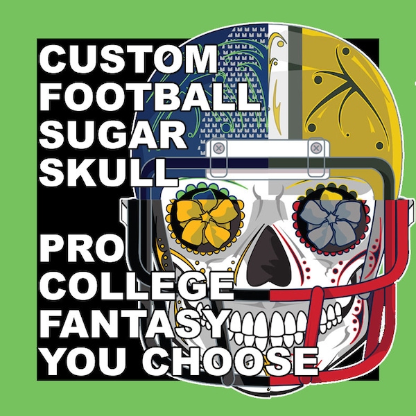 Nfl Sugar Skull - Etsy