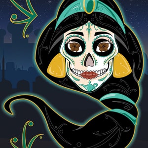 Jasmine Sugar Skull 11x14 Print - Etsy