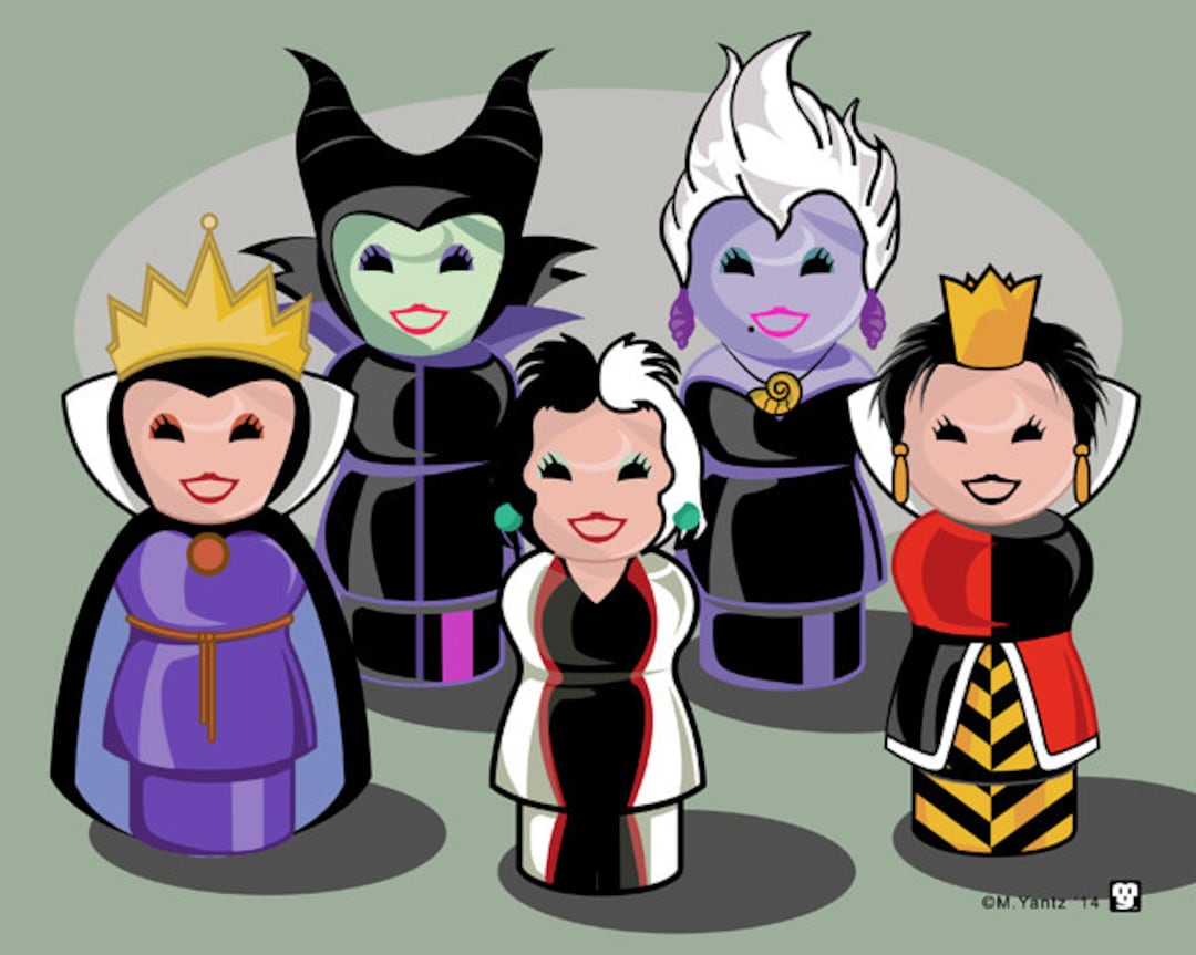 Little People Disney Villains Print 8x10 Print - Etsy