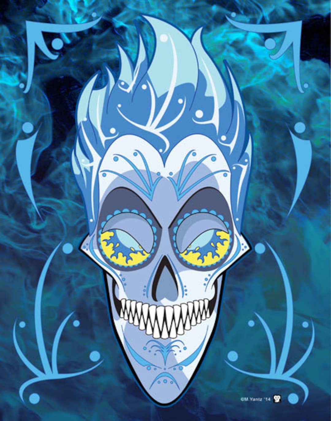Hades Disney Villain Sugar Skull 11x14 Print - Etsy