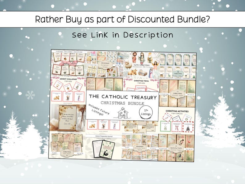 Religious Christmas Nativity Gift Tags, Festive Jesus Digital Printable ...