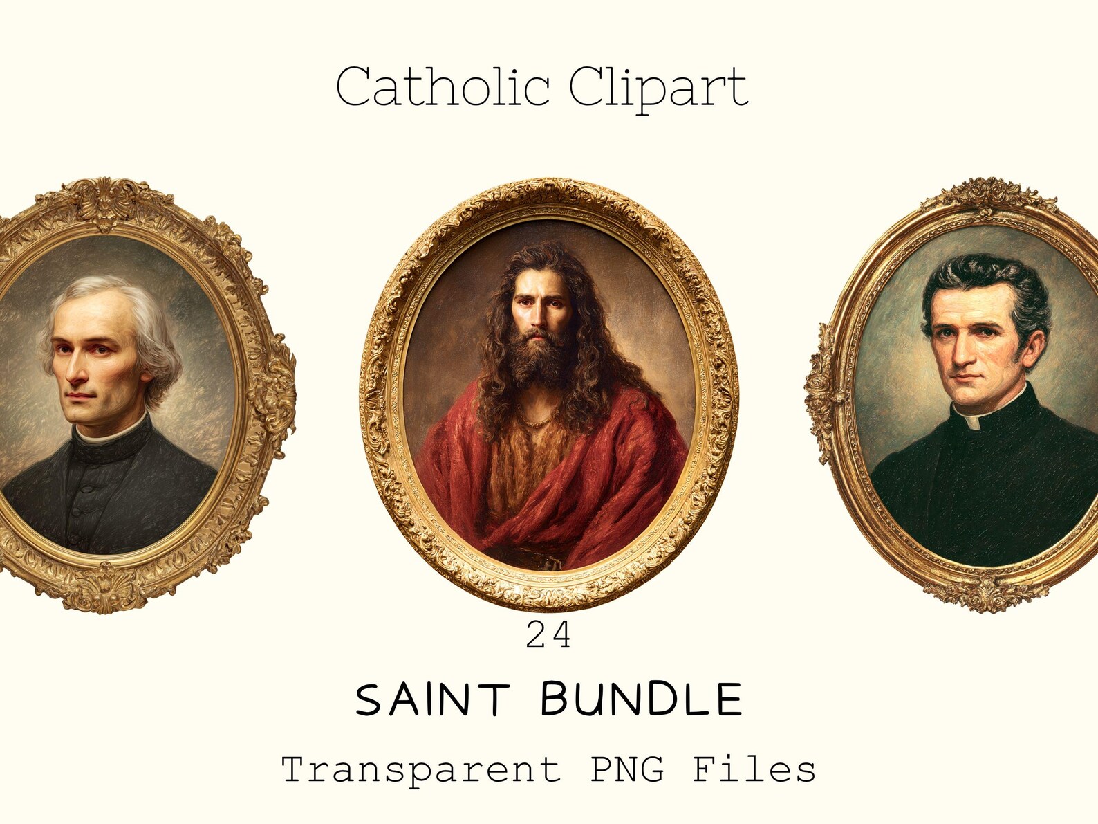 Catholic Framed Saints Clipart Collection, Transparent Religious Pngs ...