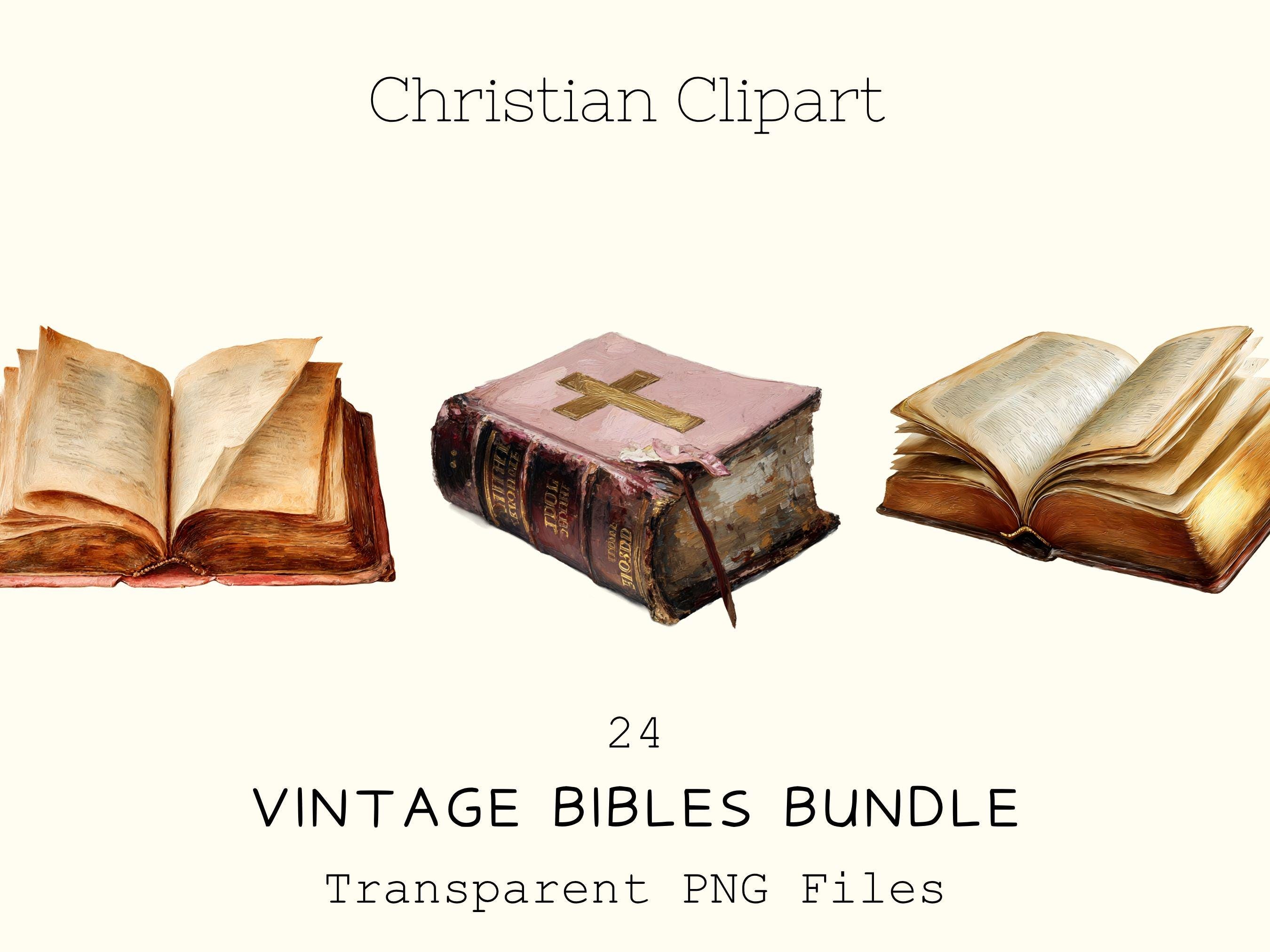 Religious Vintage Bibles Clipart Collection, Transparent Religious Pngs ...