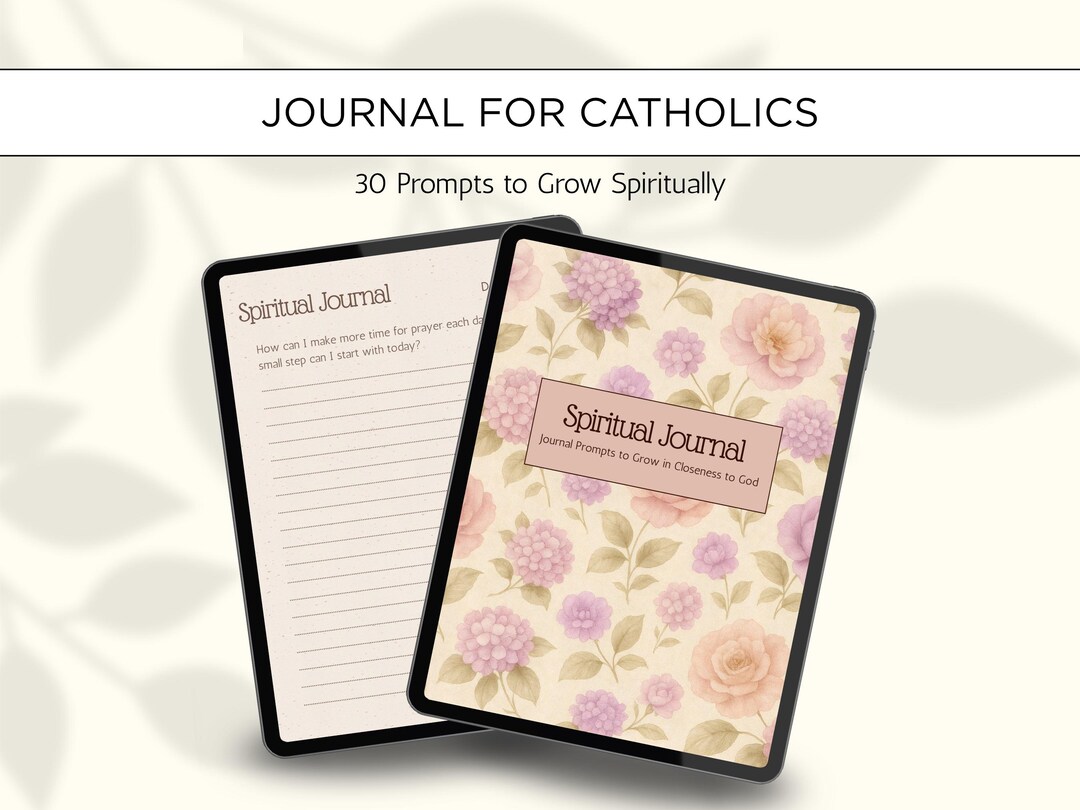 Catholic Digital Journal Prompts, Customizable Printable Christian ...